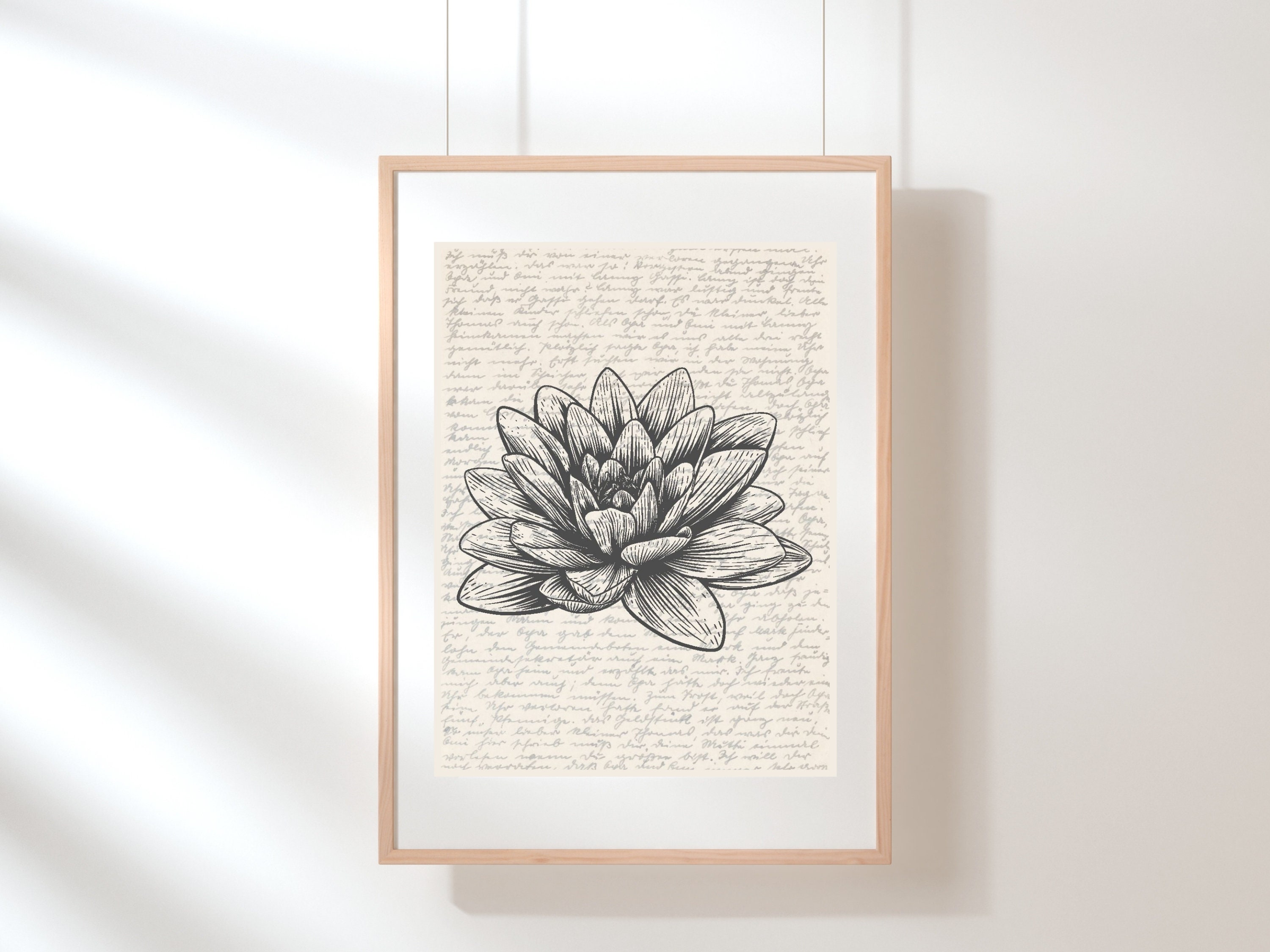 Lotus Wall Art Flower Print Art Floral Wall Art Wildflower Print Lotus ...