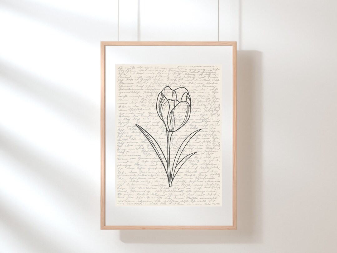 Crocus Wall Art | Floral Wall Art | Wildflower Print | Crocus Poster ...