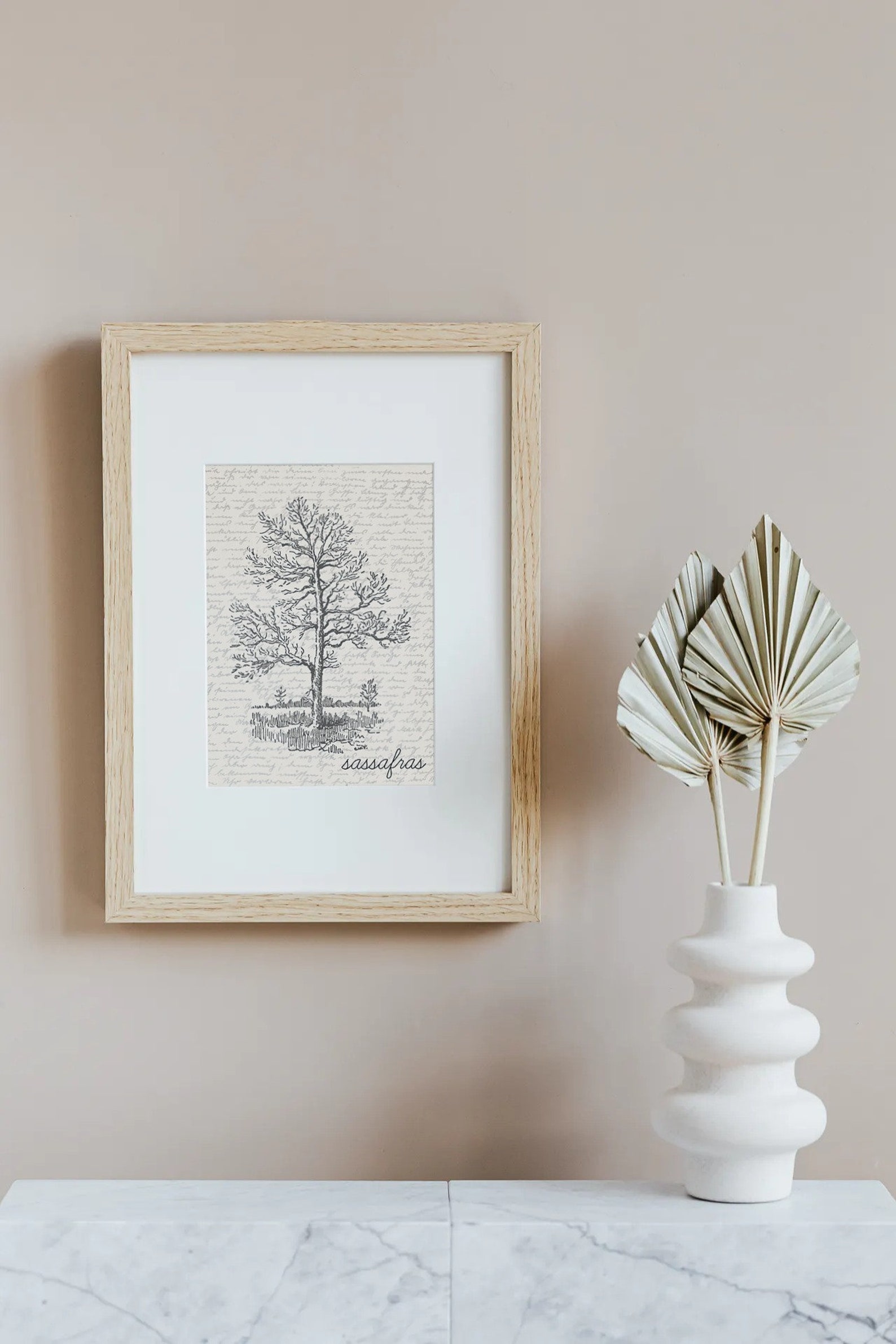 Sassafras Wall Art | Tree Wall Art | Botanical Print | Sassafras Poster ...