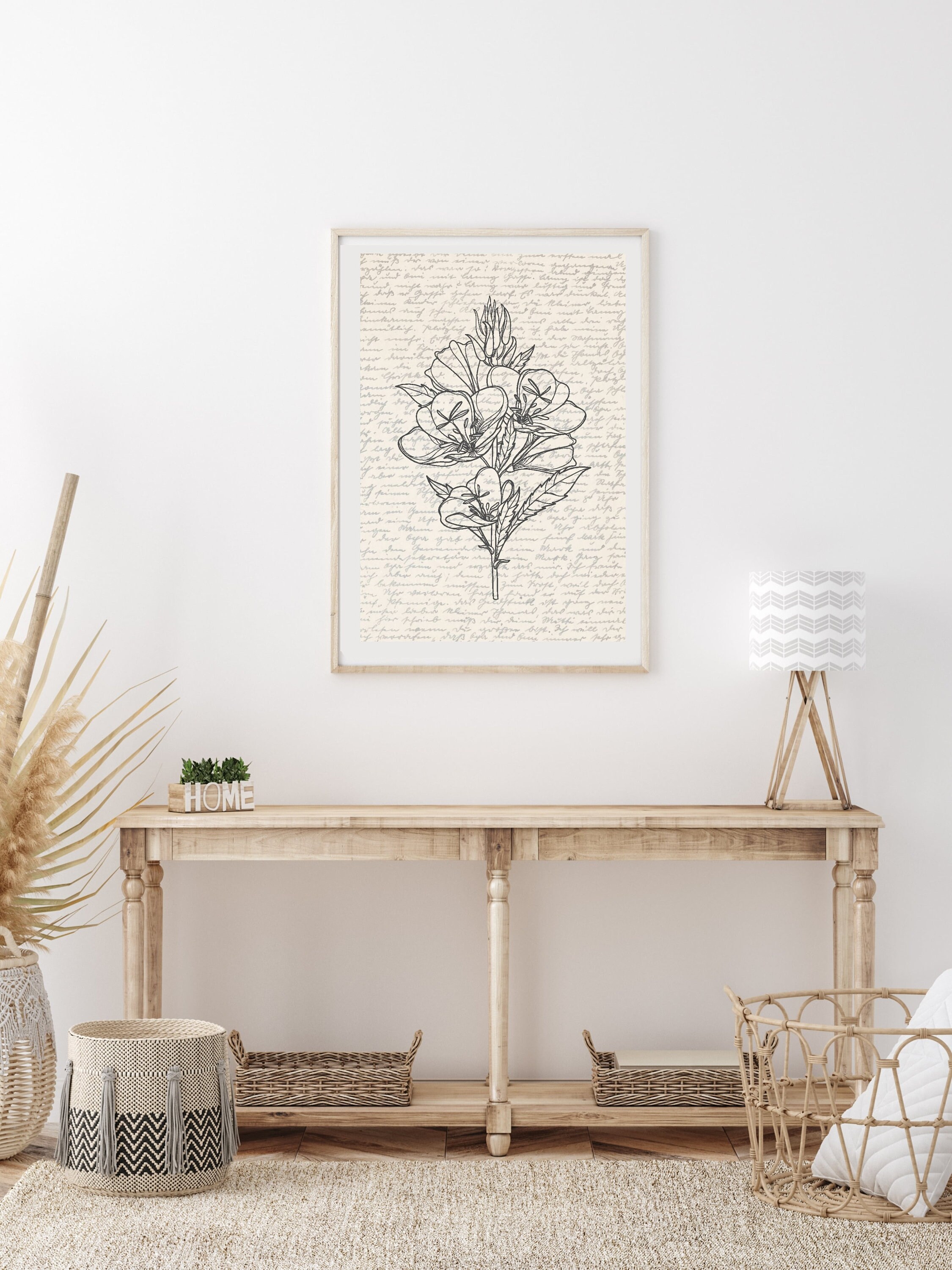Evening Primrose Wall Art February Birth Flower Flower - Etsy