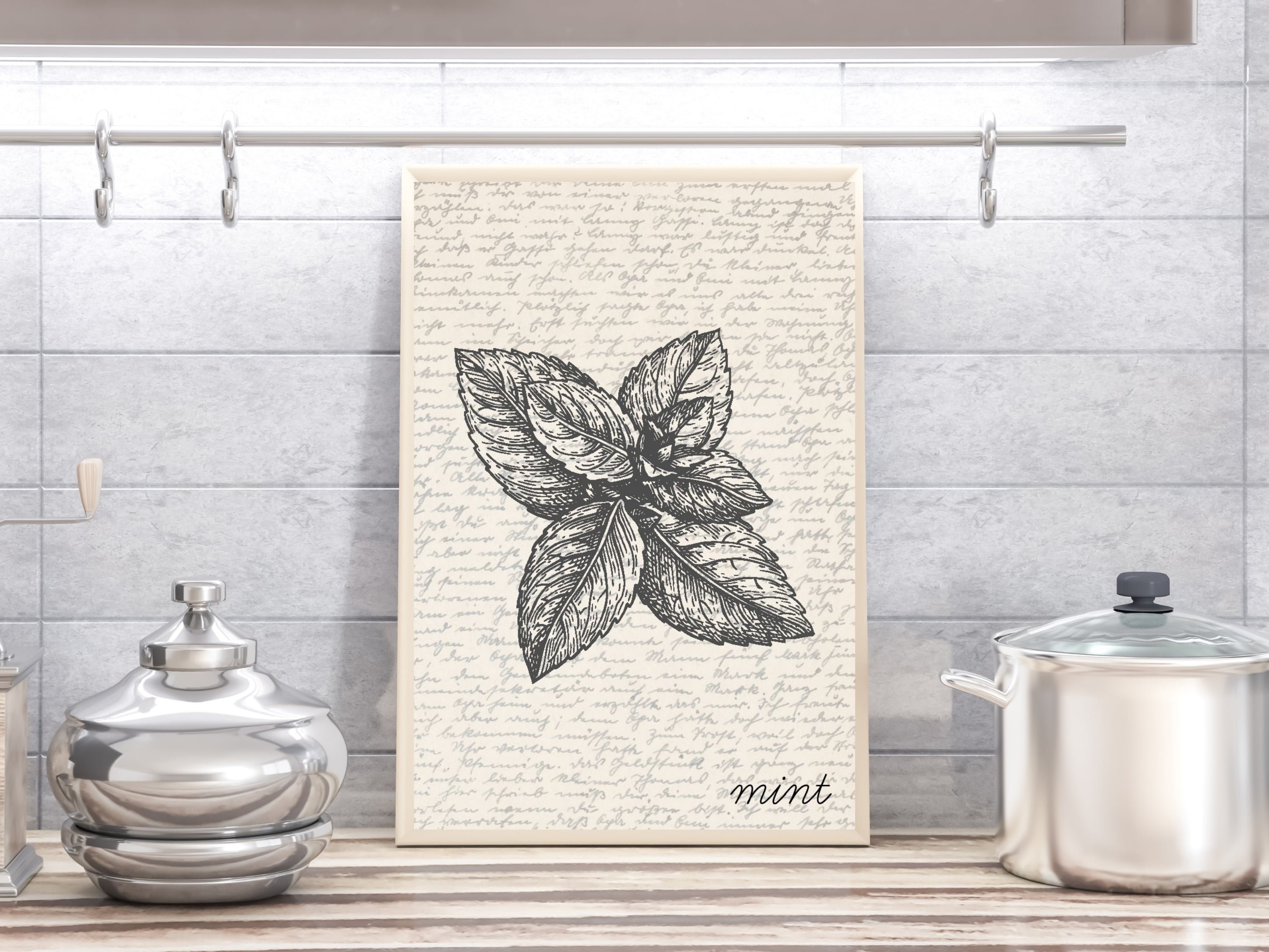 Mint Wall Art | Herb Wall Art | Mint Poster | Mint Print | Mint ...