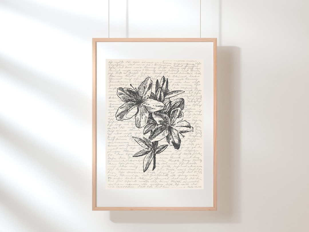 Azalea Wall Art | Floral Wall Art | Wildflower Print | Azalea Poster ...