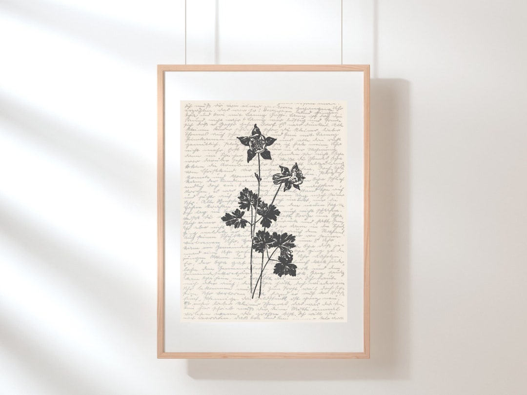 Columbine Flower Wall Art | Wildflower Print | Colorado State Flower ...
