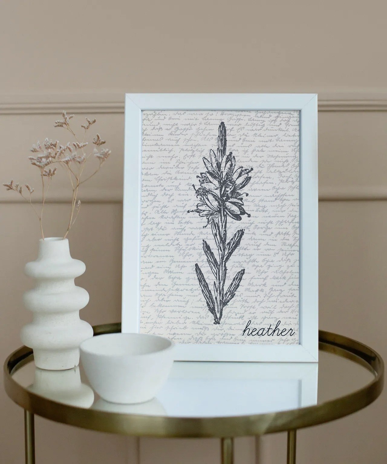 Heather Wall Art | Floral Wall Art | Wildflower Print | Heather Poster ...