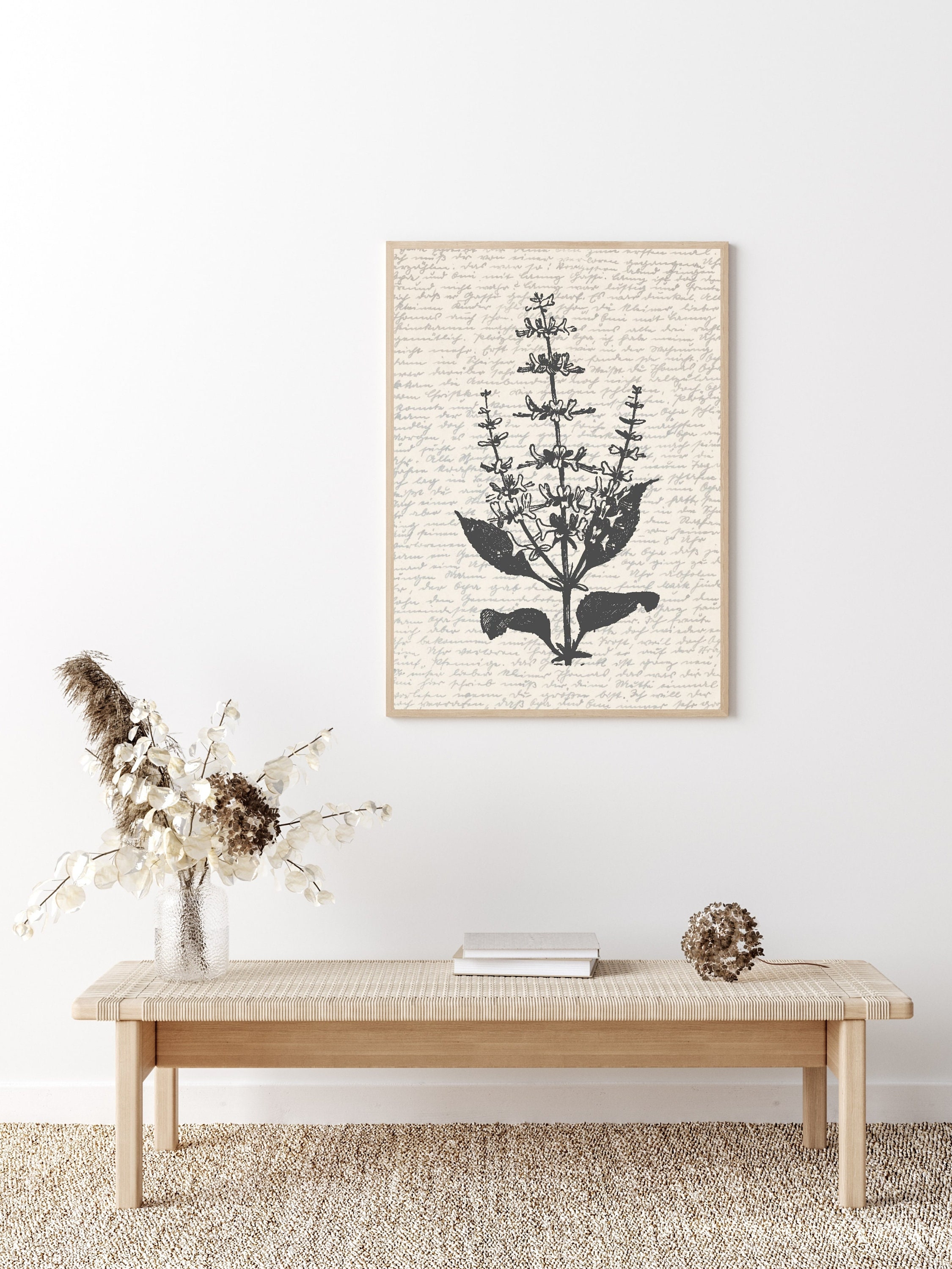 Basil Wall Art | Herb Wall Art | Basil Poster | Basil Print | Basil ...