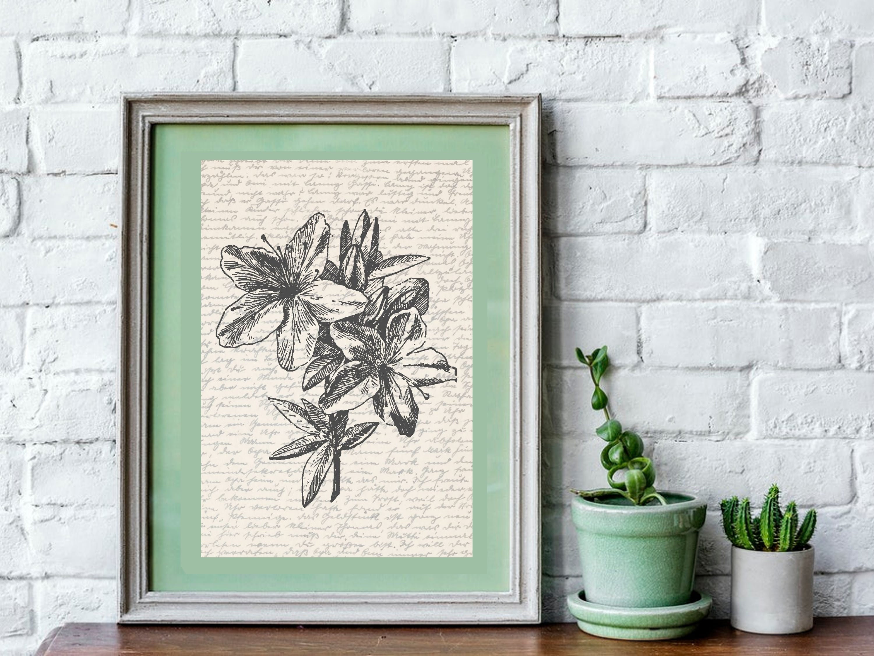 Azalea Wall Art | Floral Wall Art | Wildflower Print | Azalea Poster ...