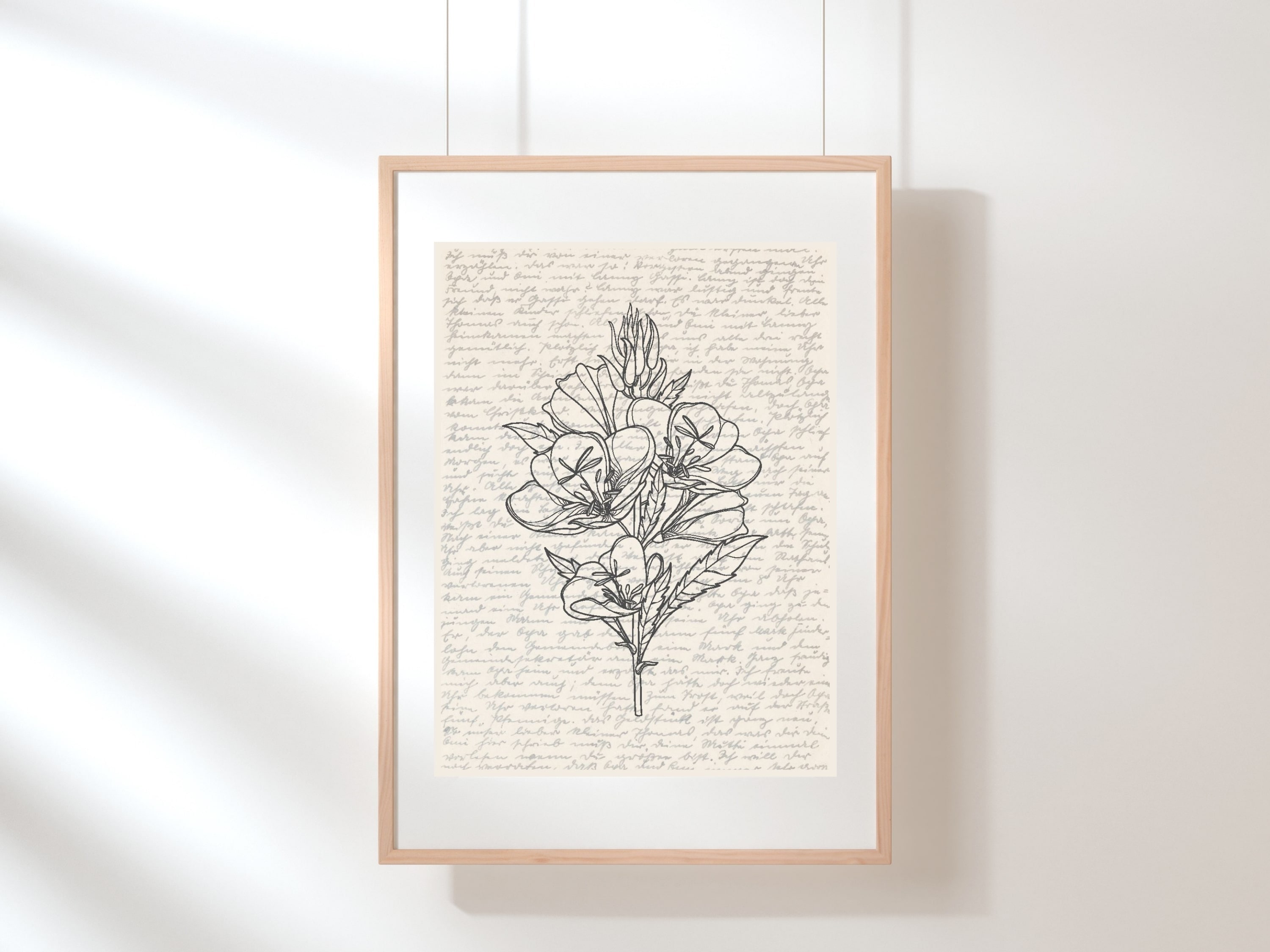 Evening Primrose Wall Art February Birth Flower Flower - Etsy