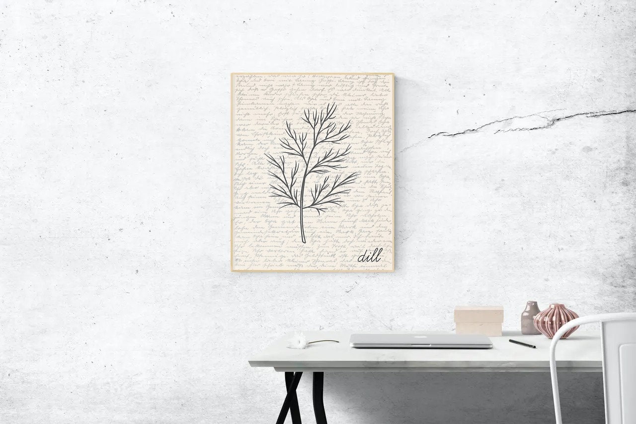 Dill Wall Art | Herb Wall Art | Dill Poster | Dill Print | Dill Herb ...