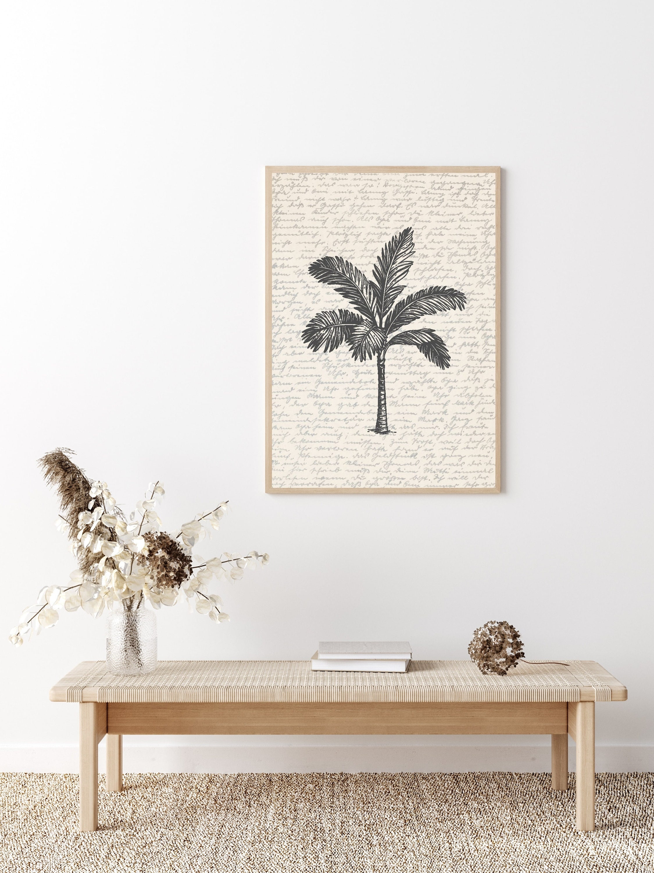 Palm Tree Wall Art Palm Tree Poster Palm Tree Illustration - Etsy