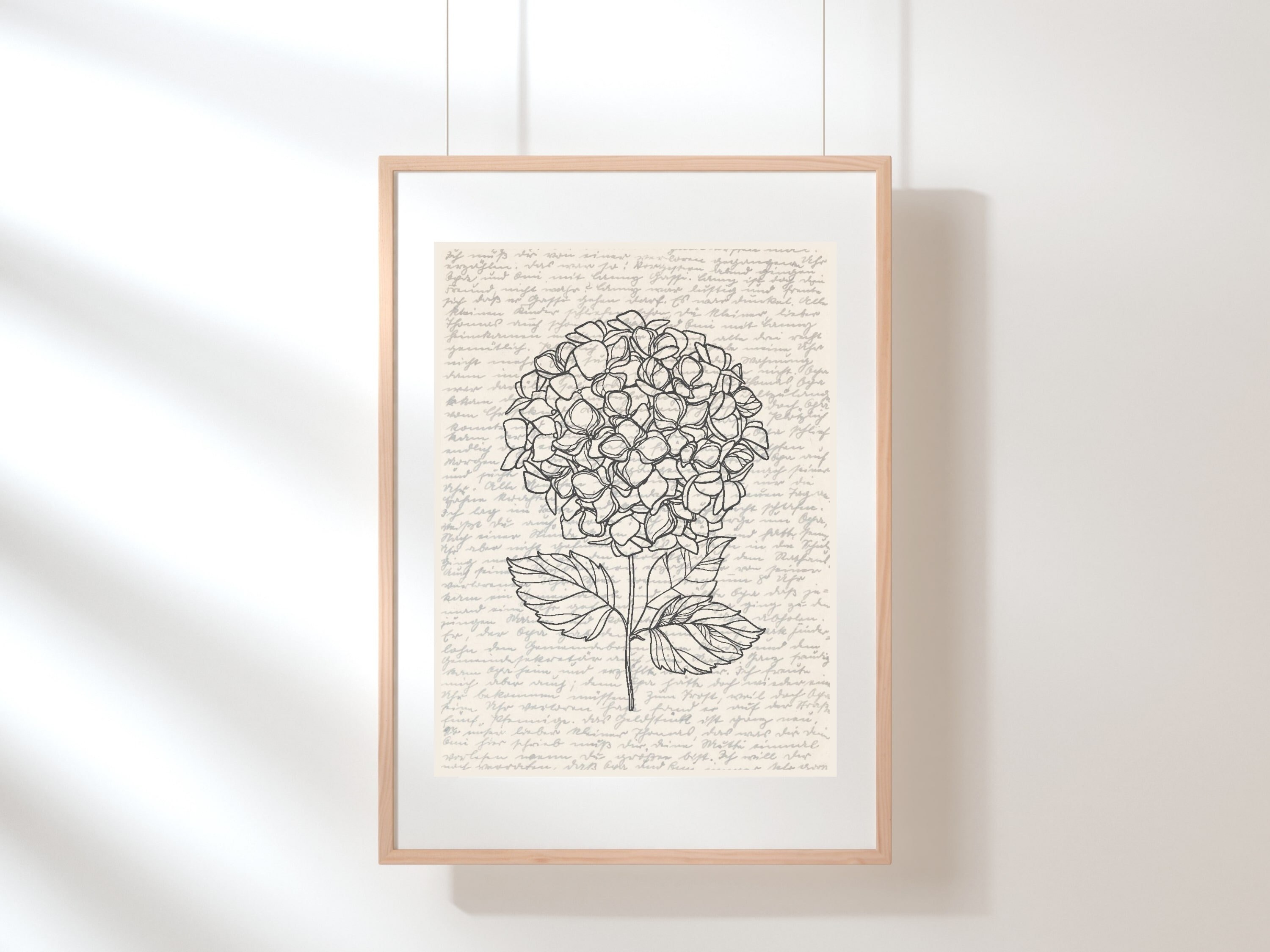 Hydrangea Wall Art | Floral Wall Art | Wildflower Print | Hydrangea ...