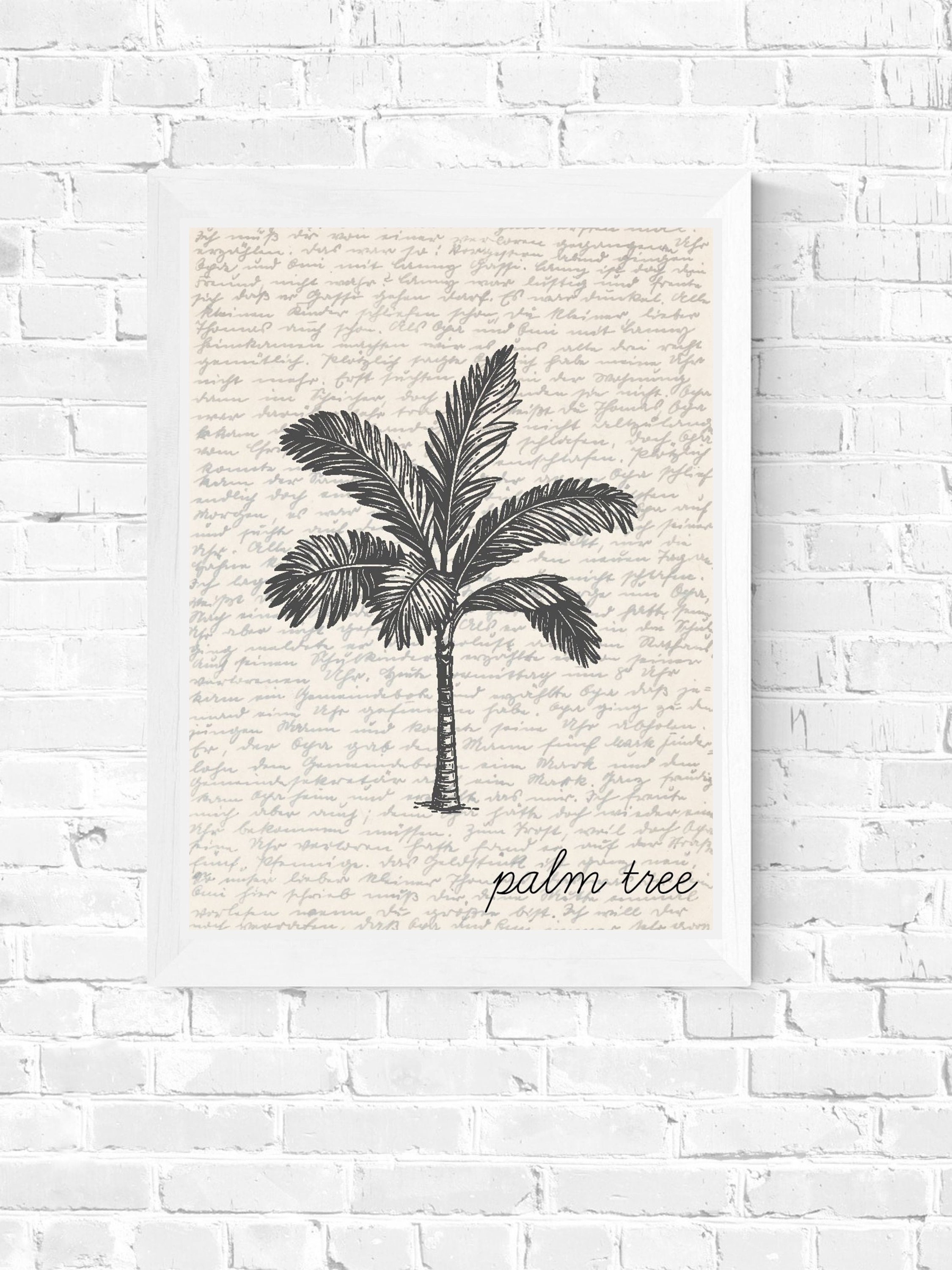 Palm Tree Wall Art Palm Tree Poster Palm Tree Illustration - Etsy