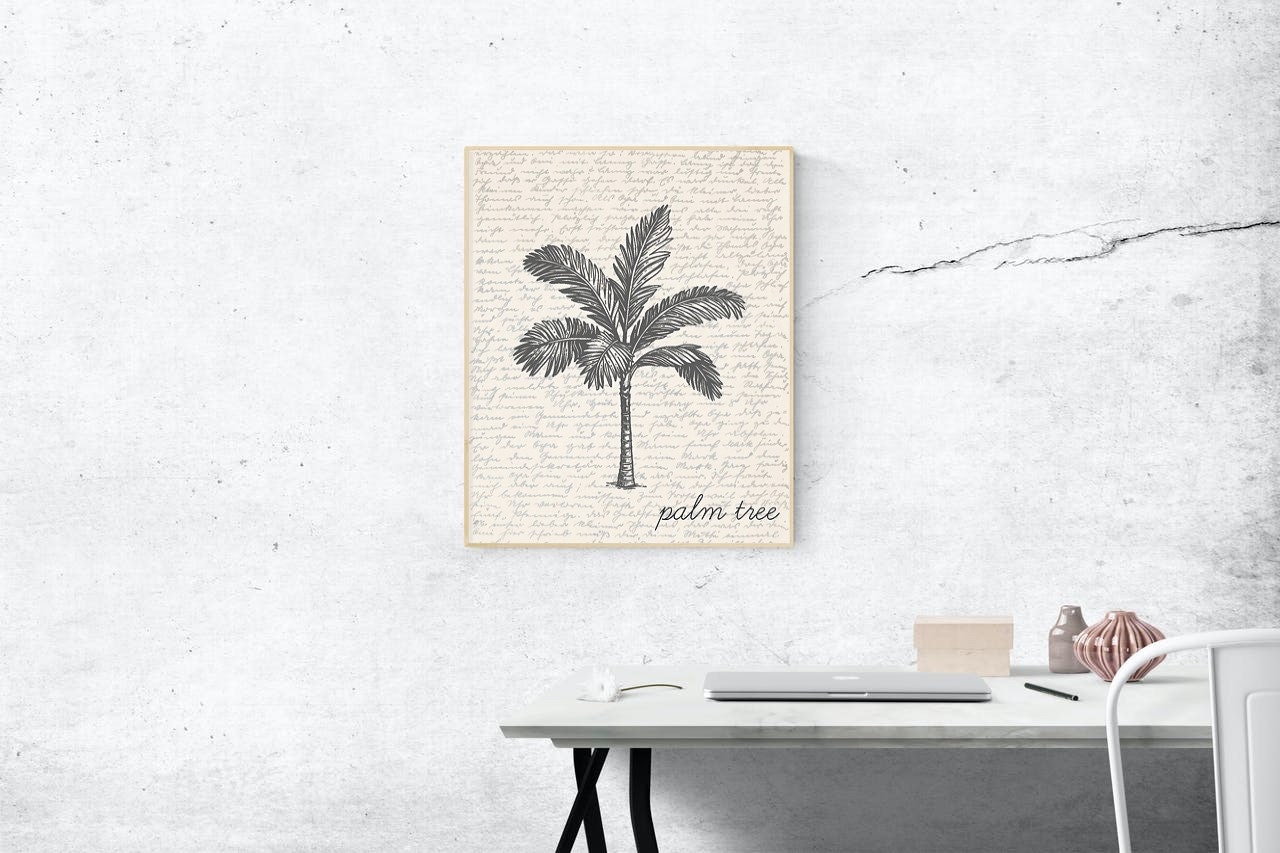 Palm Tree Wall Art Palm Tree Poster Palm Tree Illustration - Etsy