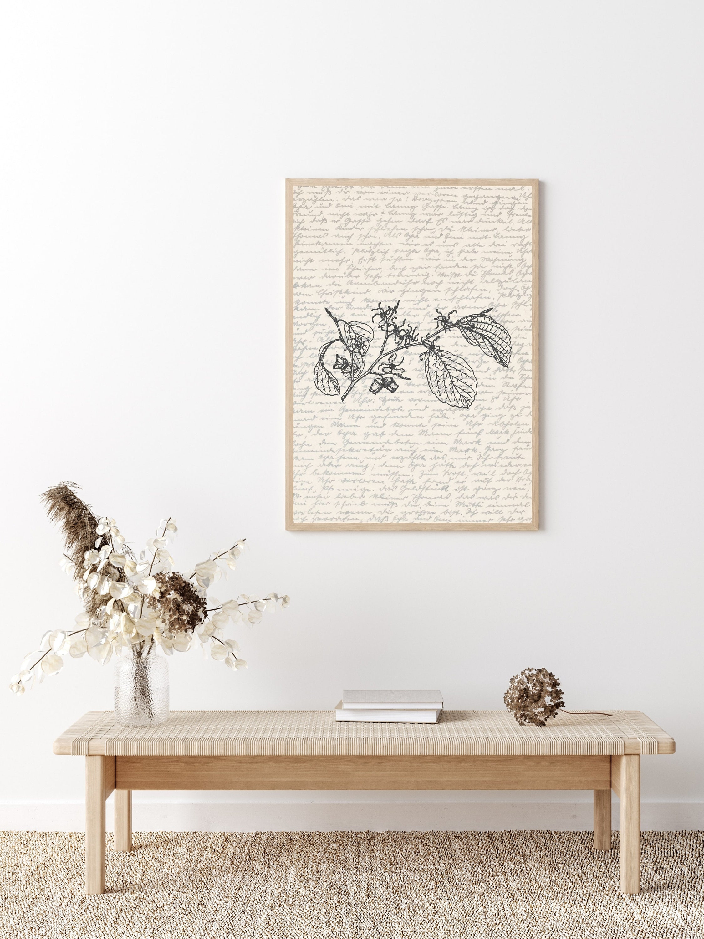 Witch Hazel Wall Art | Botanical Wall Art | Witch Hazel Print | Witch ...