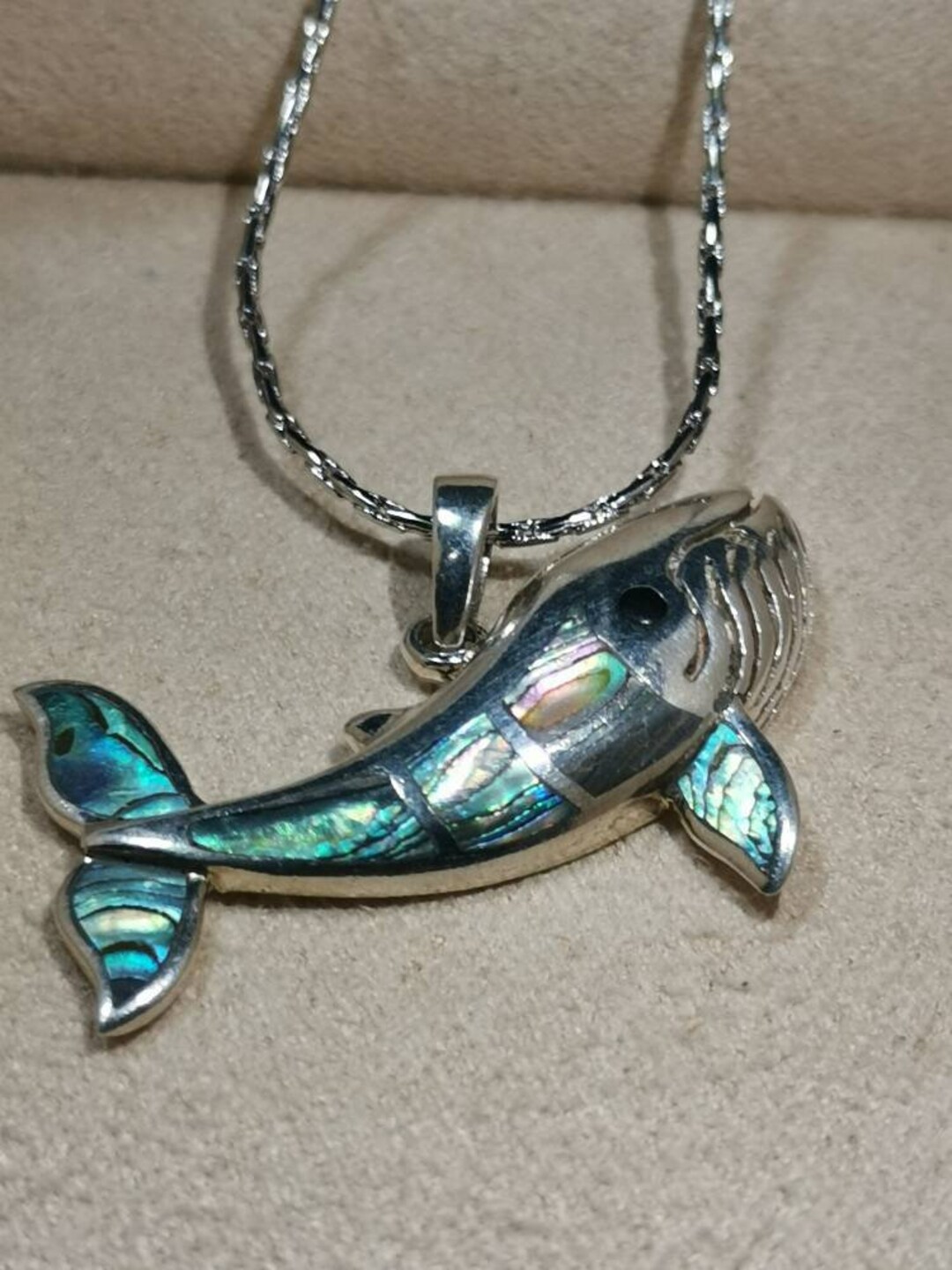 Amazing Energized Original Abalone Shell Fish Pendent Rainbow Fish ...