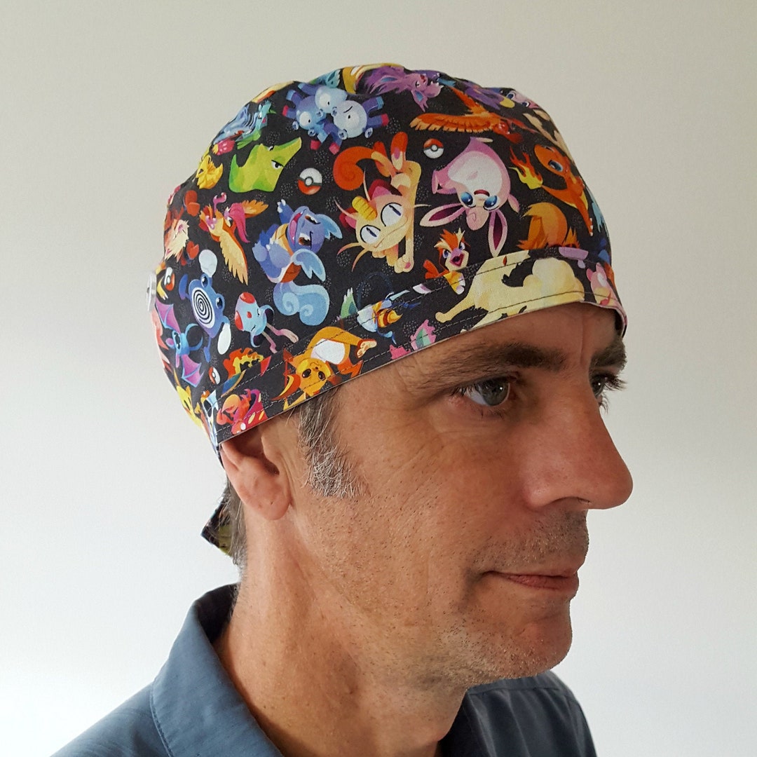 Pokemon Pikachu Surgical Scrub Cap and Chemo Hat - Etsy