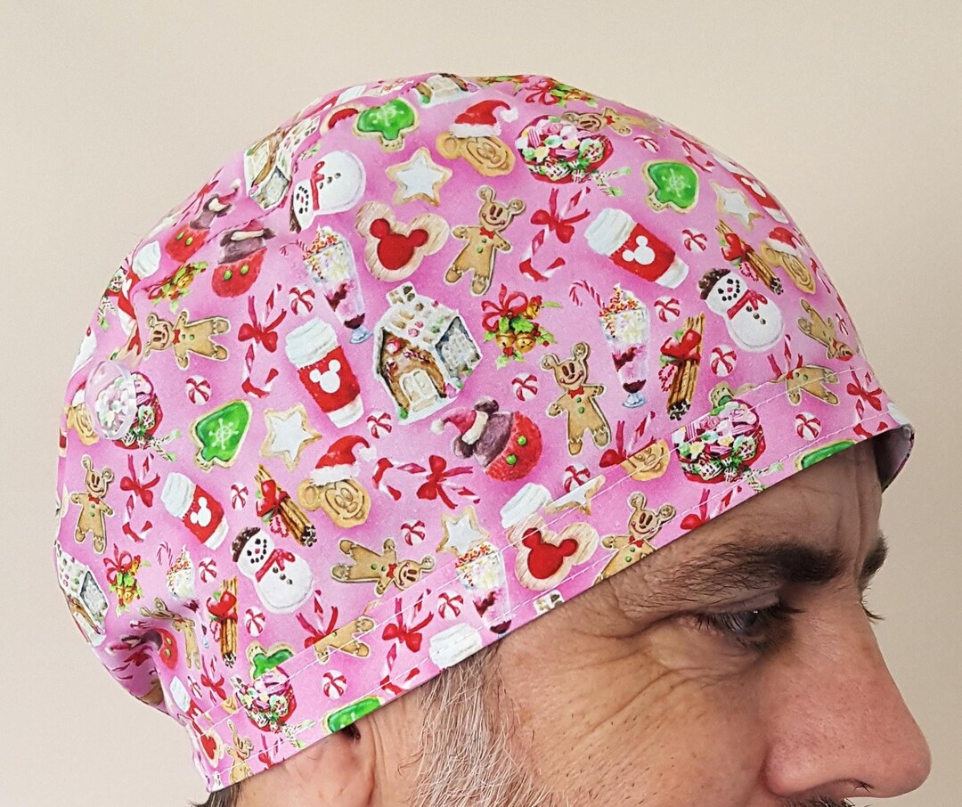 Mouse Ears Christmas Surgical Scrub Cap - Etsy
