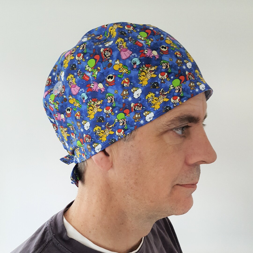 Mario Surgical Scrub Cap and Chemo Hat - Etsy
