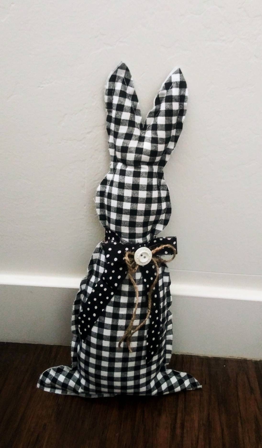 Stuffed Easter Bunny Decor Set of 2. Country Easter Rabbits, Farm House ...