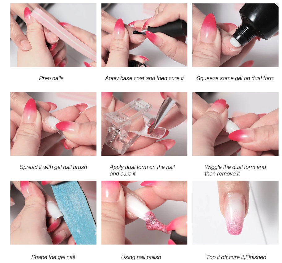 Dual Nail Forms for Nail Extensions, Polygel Forms, Extra Wide Dual ...