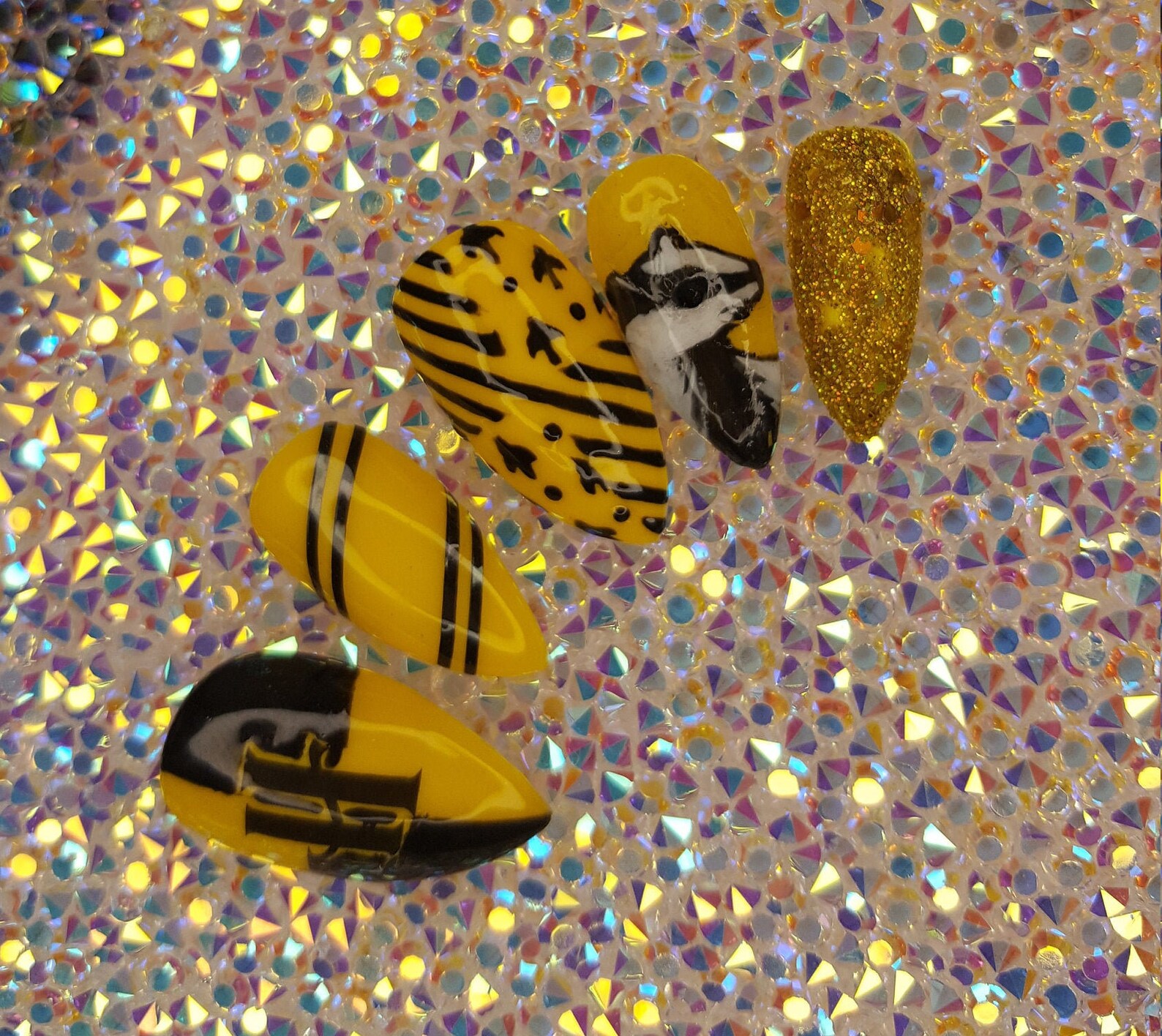 Harry Potter Hufflepuff House Inspired Press on Nails Set - Glue on ...