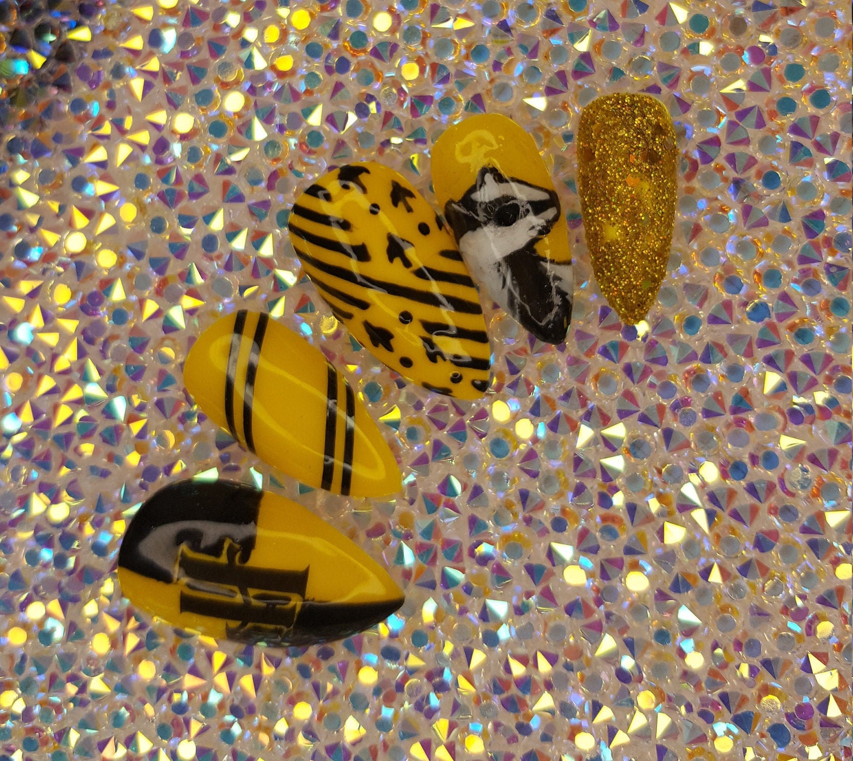 Harry Potter Hufflepuff House Inspired Press on Nails Set - Glue on ...