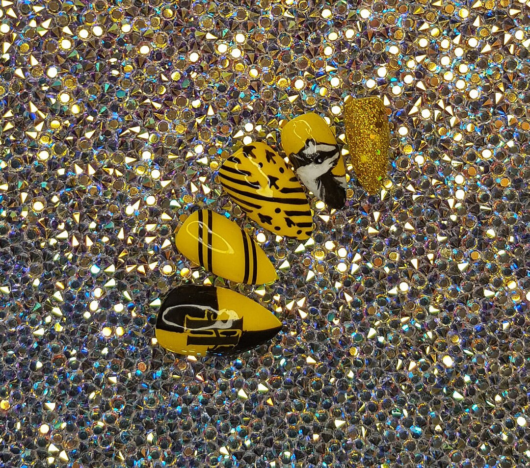 Harry Potter Hufflepuff House Inspired Press on Nails Set - Glue on ...