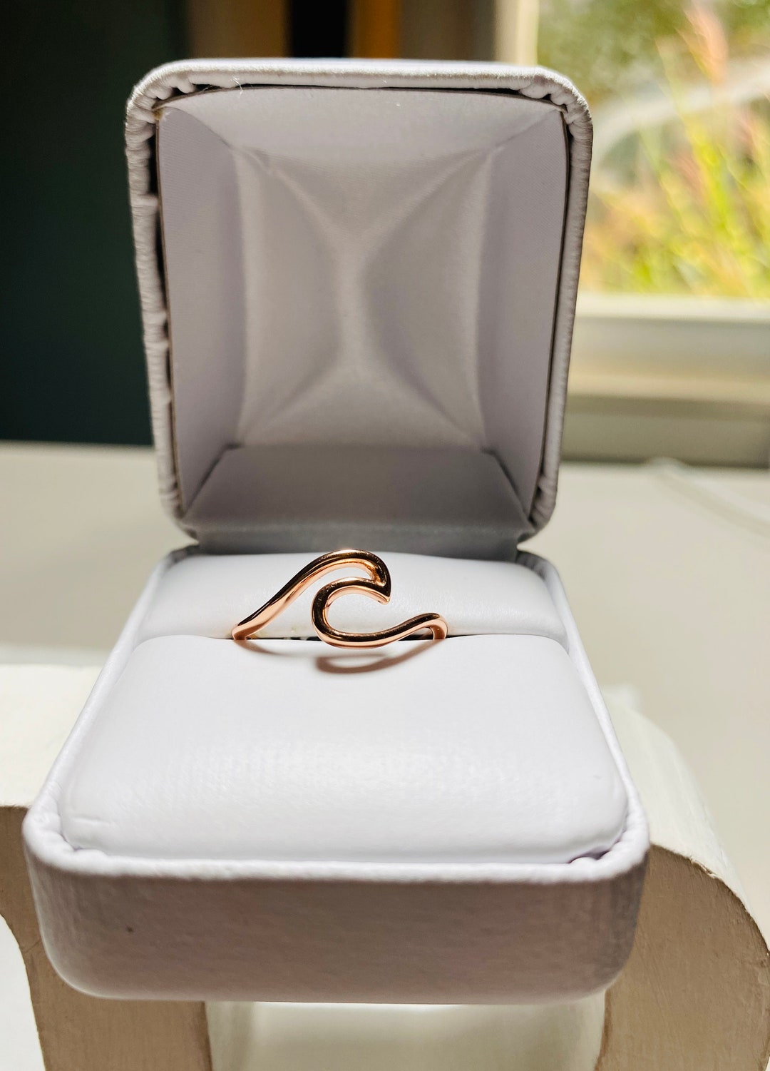 Wave - Rose Gold Sterling Silver Ring- Size 8 - Nautical, Beach, Great ...