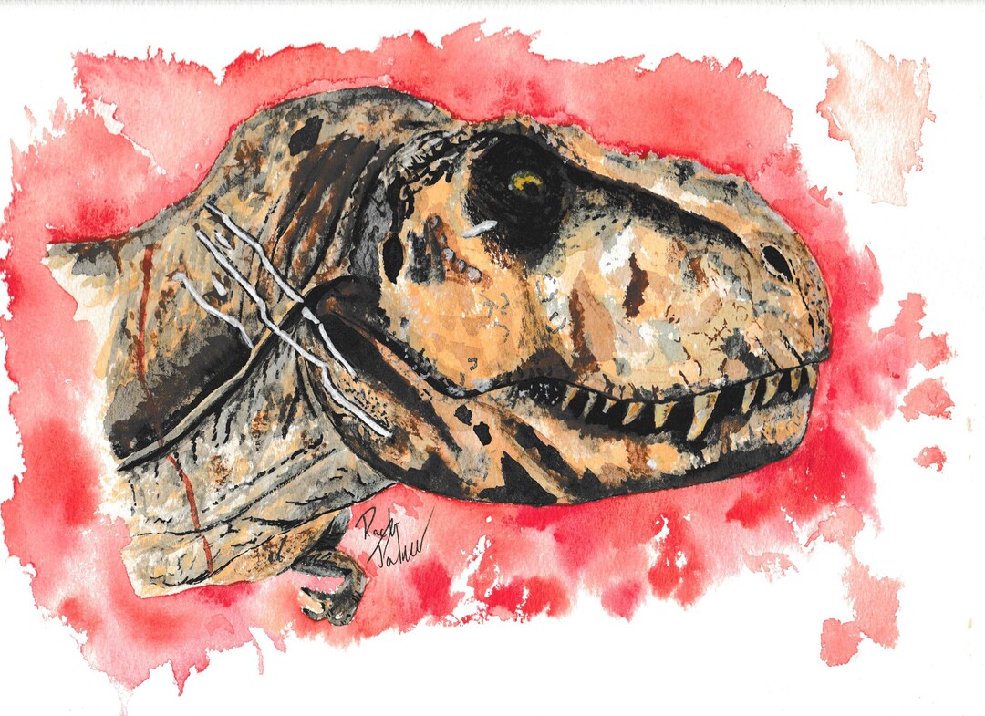 Little Rexie, Watercolor T-rex Painting, 8x10 Fine Art Print - Etsy