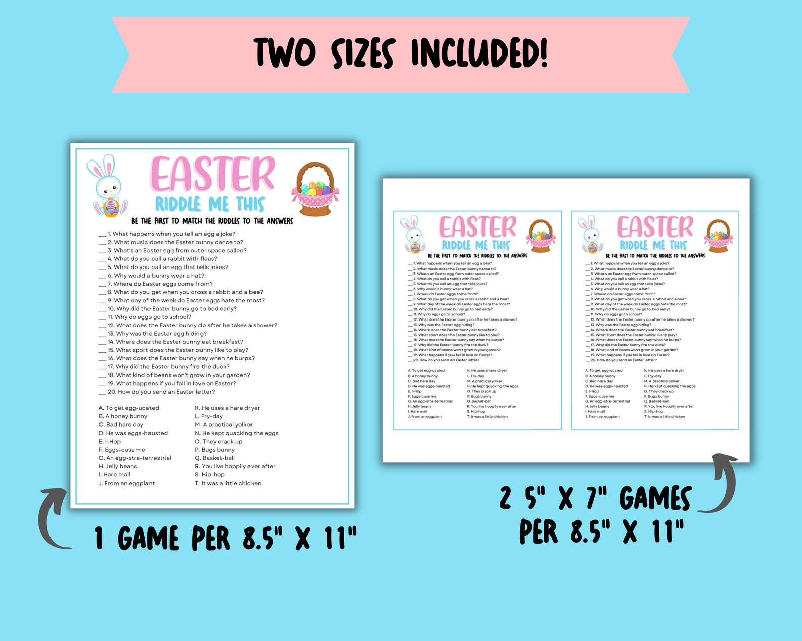 Easter Game Easter Riddles, Printable Easter Games, Fun Easter Games ...