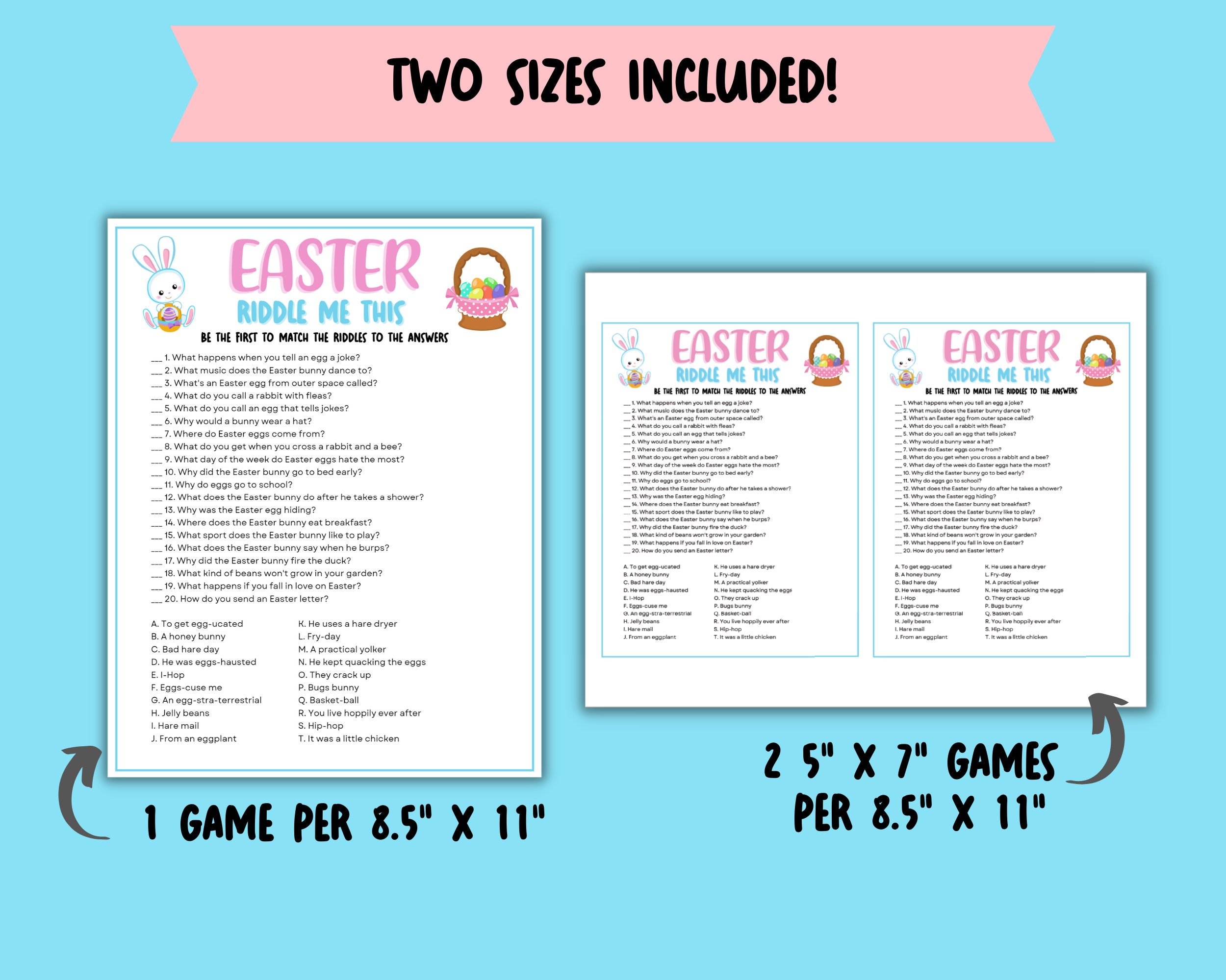 Easter Game Easter Riddles, Printable Easter Games, Fun Easter Games ...