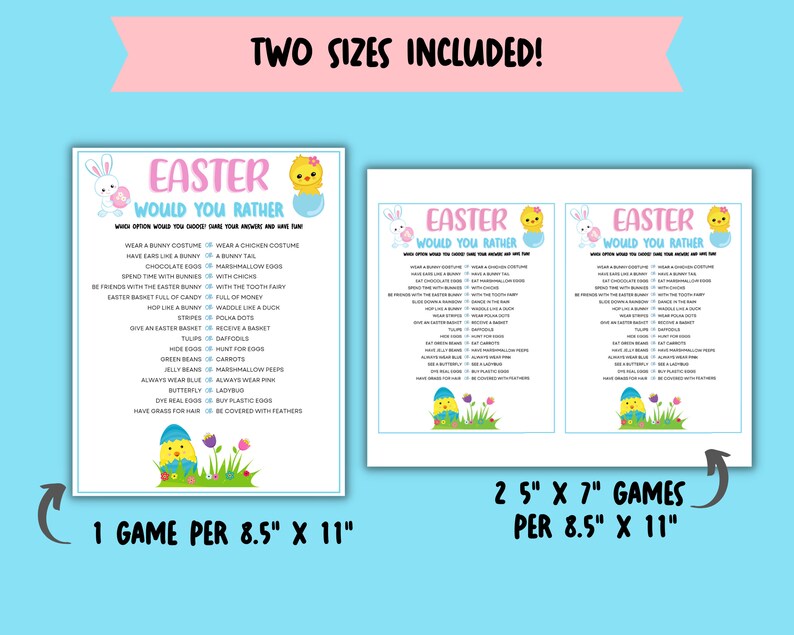 Easter Game Easter Would You Rather, Printable Easter Games, Fun Easter ...