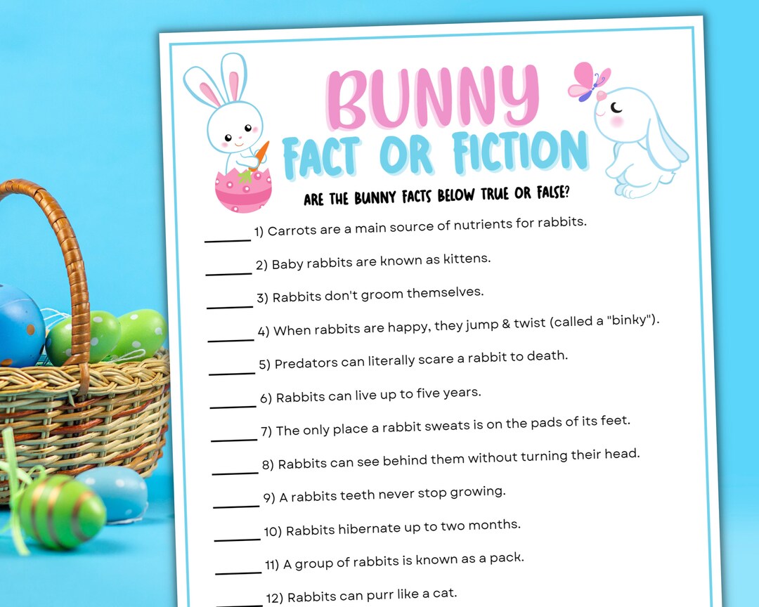 Easter Game Fact or Fiction, Printable Easter Games, Fun Easter Games ...