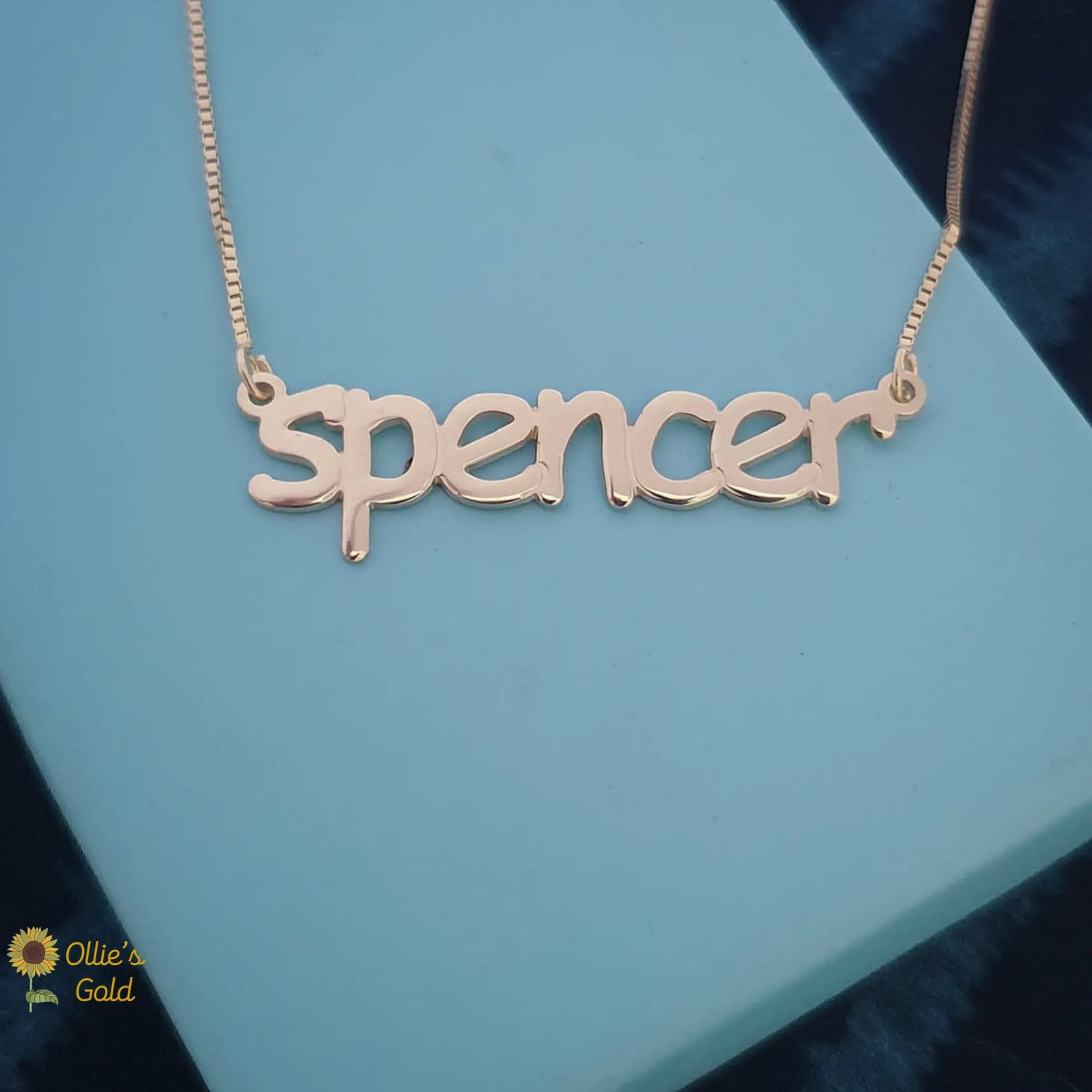Petite Sterling Silver Name Chain Spencer Style - Etsy