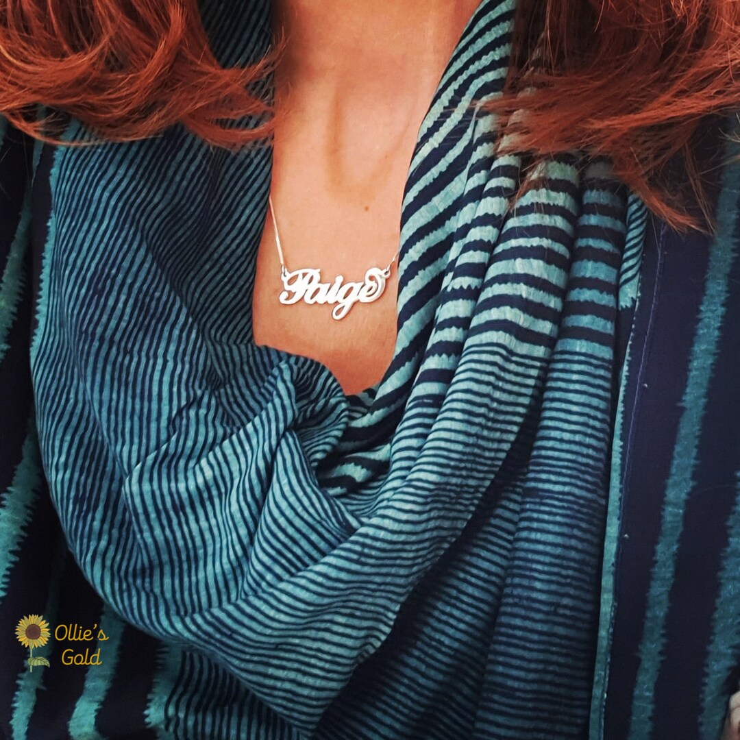 Script Sterling Name Necklace - Paige Style - Etsy