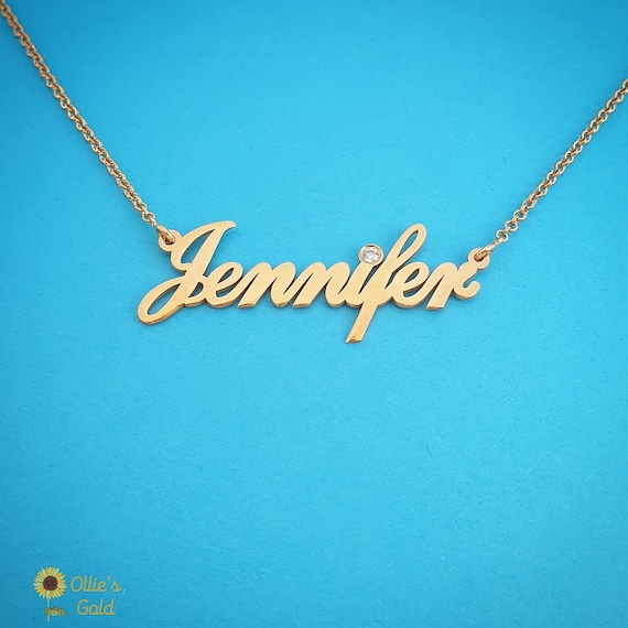 Classic nameplate necklace store
