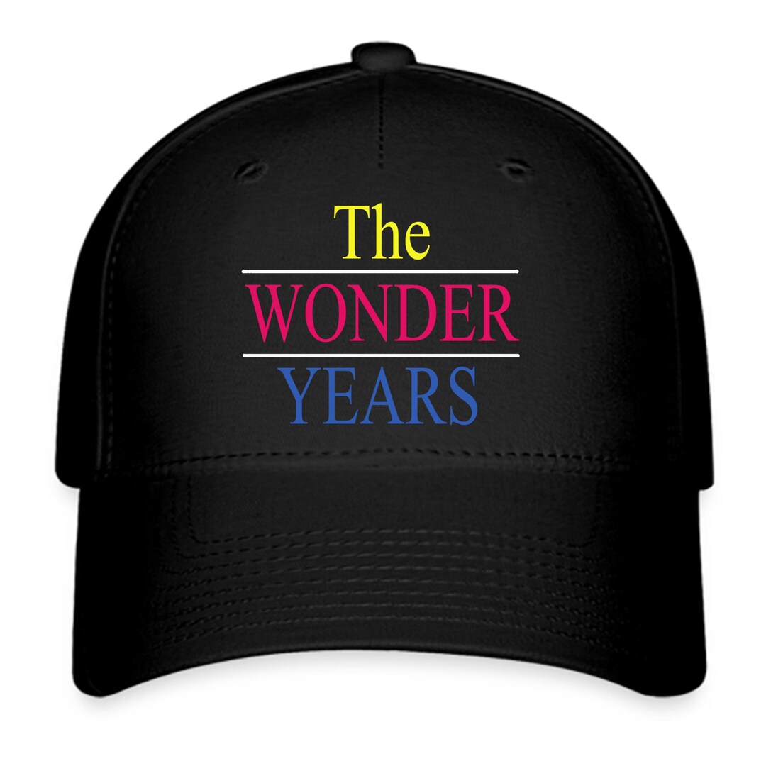 The Wonder Years Classic TV Series Logo Black Hat Organic Baseball Cap ...