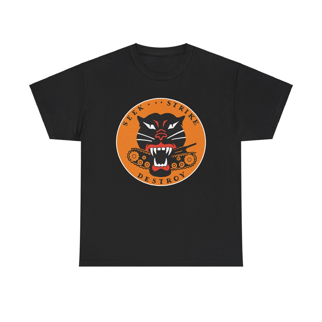 Tank Destroyer Panther Hellcat World War II Logo Black Navy T-shirt ...