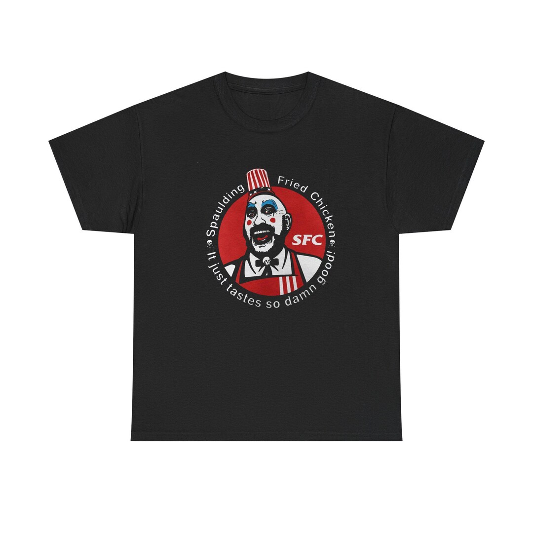 SFC Captain Spaulding Fried Chicken Movie Horror Black Navy T-shirt ...