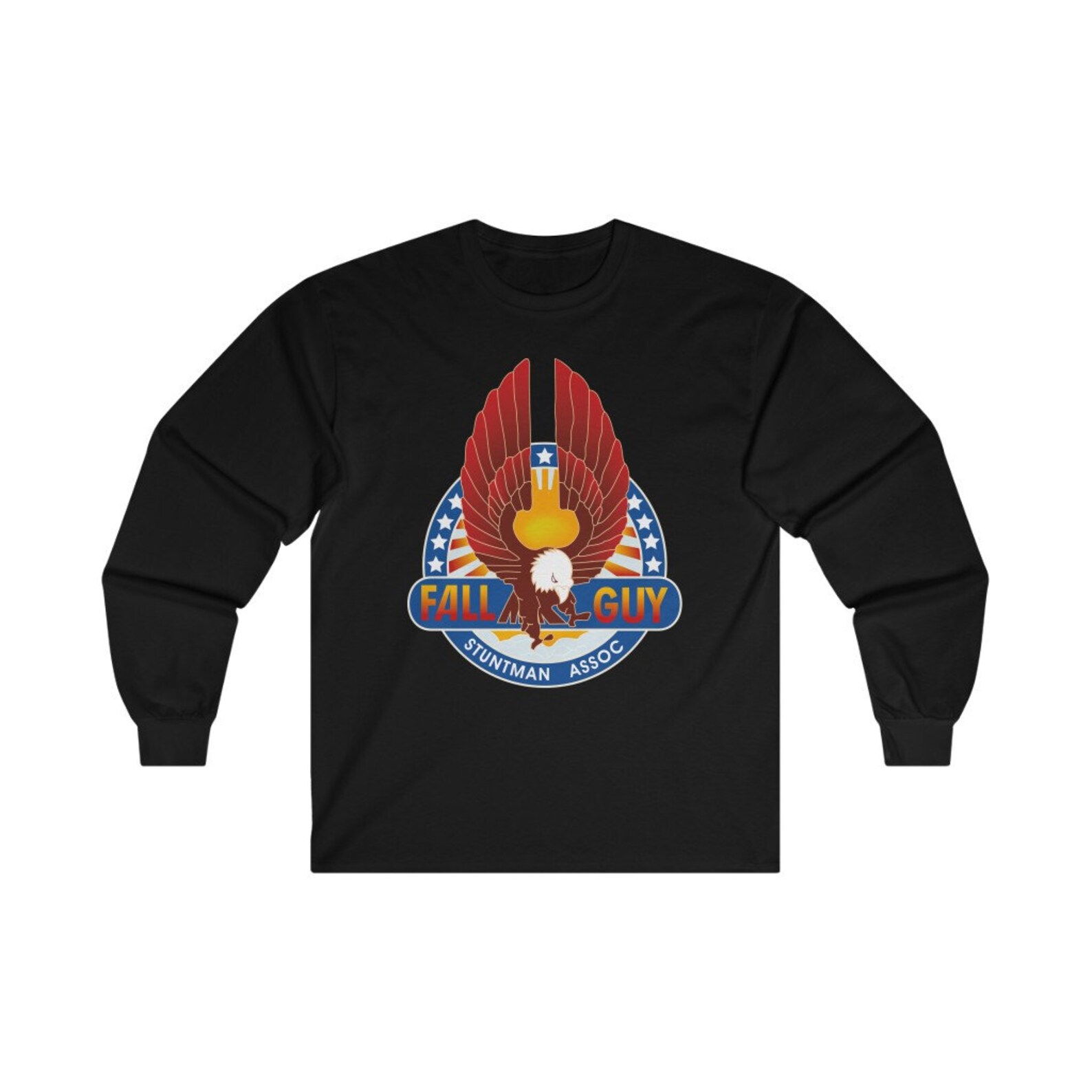 Fall Guy Insignia Stuntman Association Logo Black Long Sleeve T-shirt ...