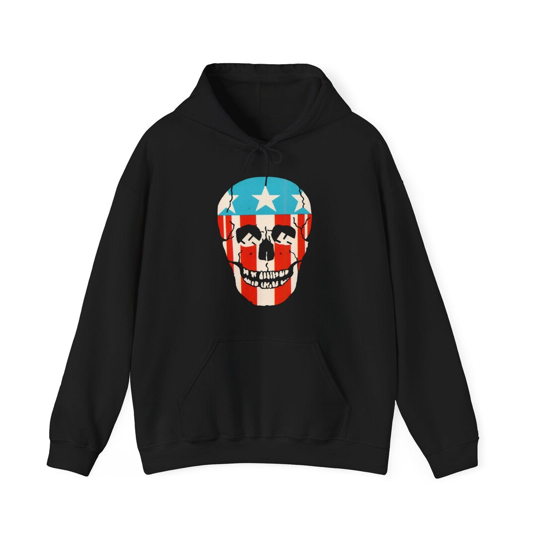 Hunter S Thompson Dr Gonzo American Flag Skull Hoodie - Etsy