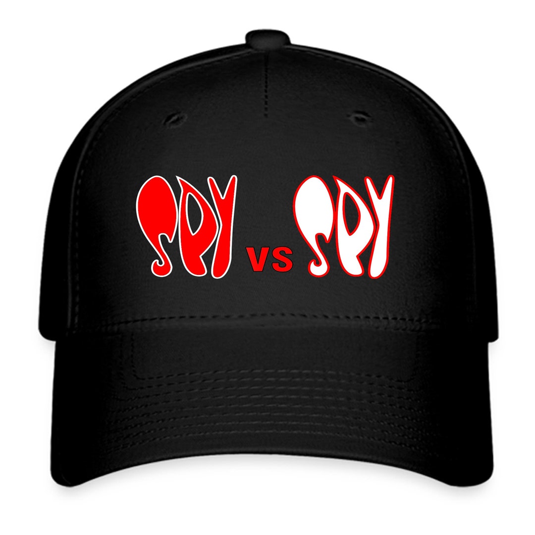 Spy Vs Spy Black Logo Baseball Cap - Flexfit Cotton Hat - Etsy