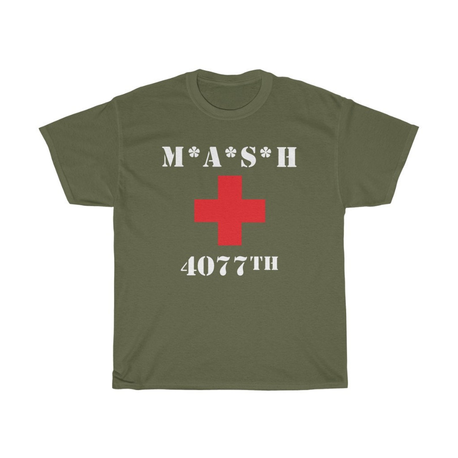 MASH Red Cross 4077th Logo Black Green Navy T-Shirt Size S to | Etsy
