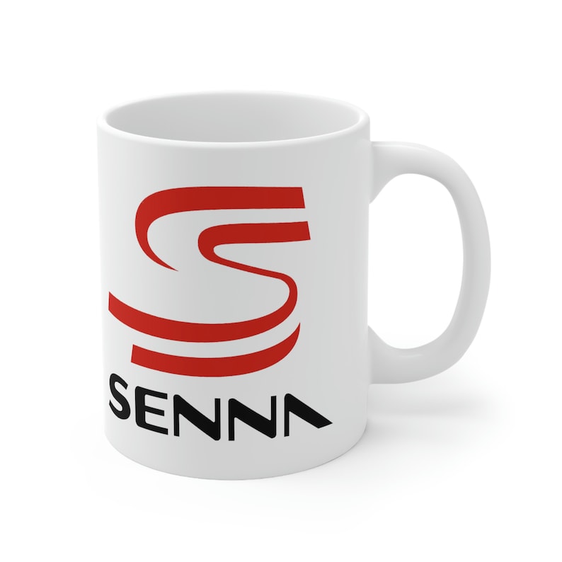 Ayrton Senna Logo Brazilian Racing Legend Logo 11oz Coffee White Mug - Etsy