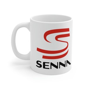 Ayrton Senna Logo Brazilian Racing Legend Logo 11oz Coffee White Mug - Etsy