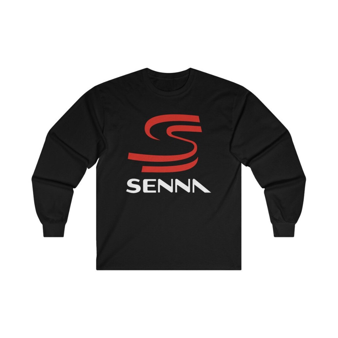 Ayrton Senna Logo Brazilian Racing Legend Long Sleeve T-shirt Size S to ...
