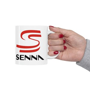 Ayrton Senna Logo Brazilian Racing Legend Logo 11oz Coffee White Mug - Etsy