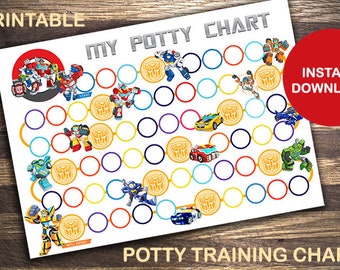 Reward Charts,transformers Rescue Bots, Kids ,behavior Chart, Potty ...