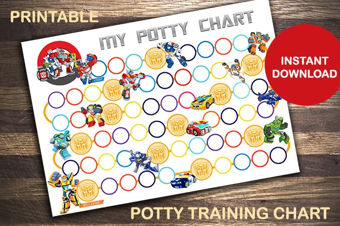 Transformers Rescue Bots Printable Potty Training Chart - Etsy