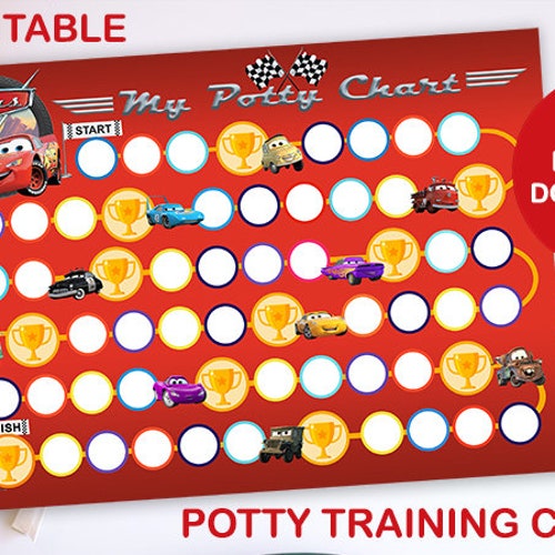 Cars Printable Potty Training Chart - Etsy