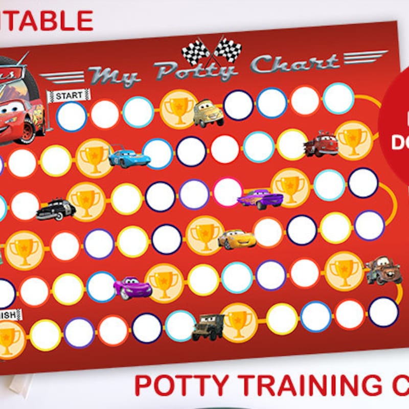 Printable Cars Potty Chart - Etsy